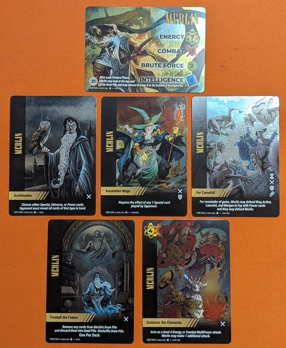 Marvel Overpower Merlin FOIL STACK - character, 5 specials – theOrangeKing Collectibles