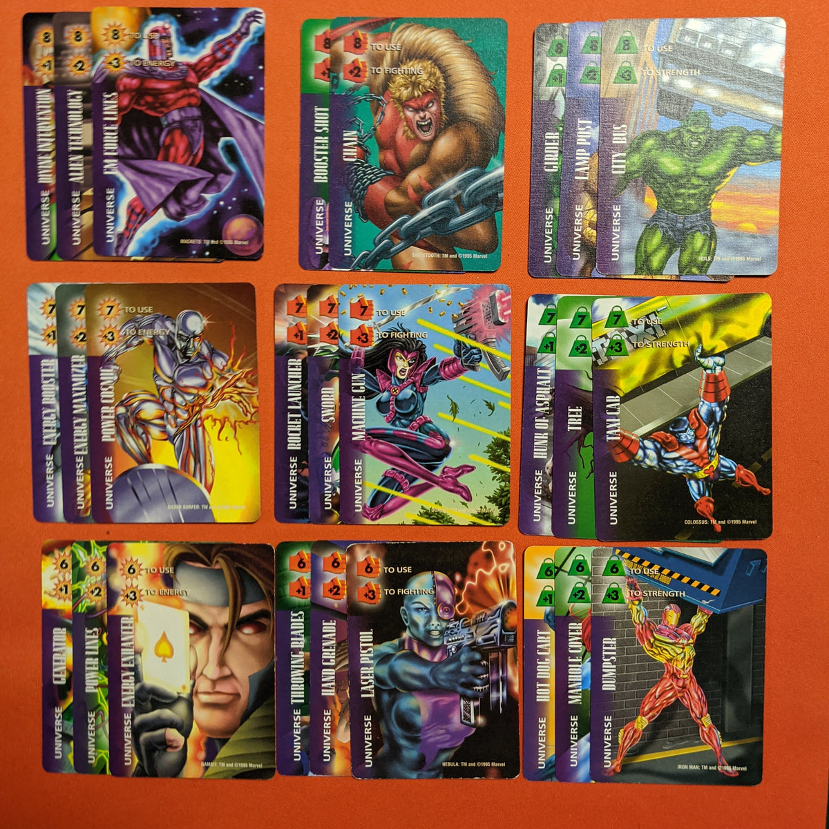 Marvel Overpower UNVERSE BASIC PS SET (26) - no Hillshire Farms promo ...