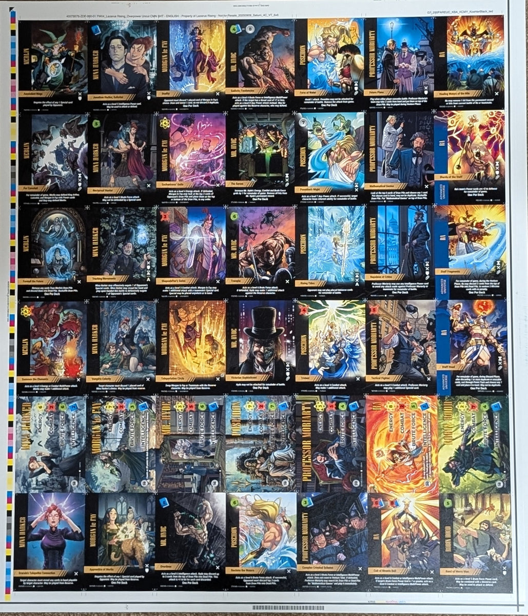 Marvel Overpower World Legends ERB Common Uncut Sheet #3 ...