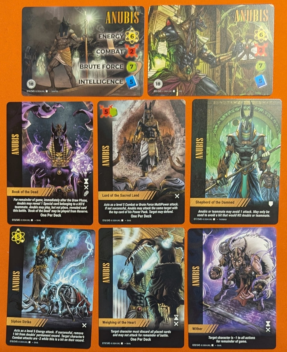 Marvel Overpower Anubis SET - 2 characters, 6 specials WLKS LRG ...