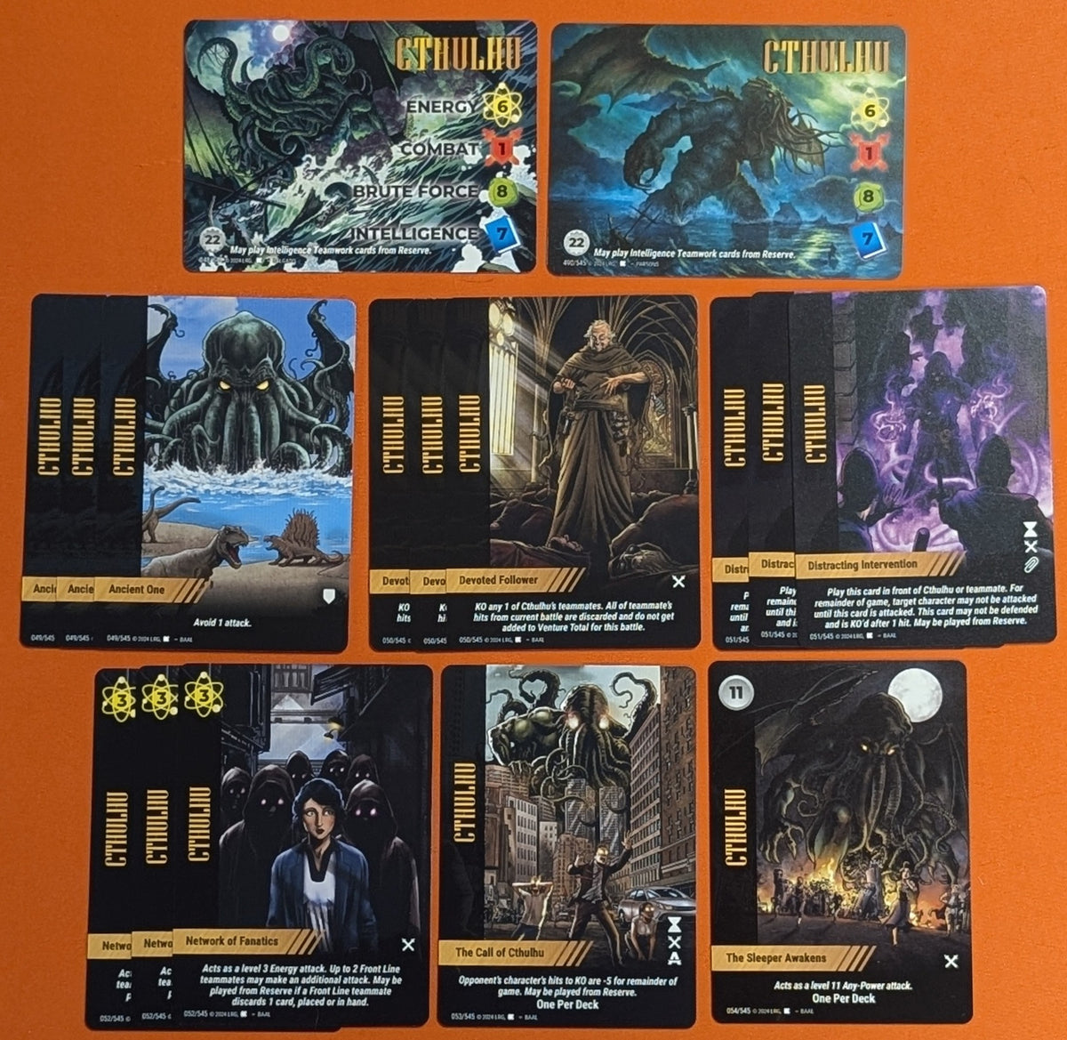 Marvel Overpower Cthulhu PLAYER SET - 2 char 14 specials - WLKS ERB ...
