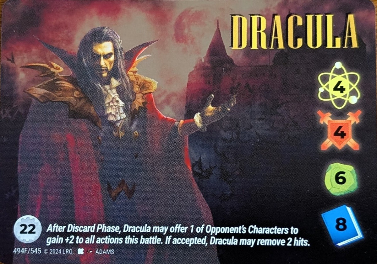 Marvel Overpower Dracula FOIL Alt Art character - WLKS LRG ERB #494F ...