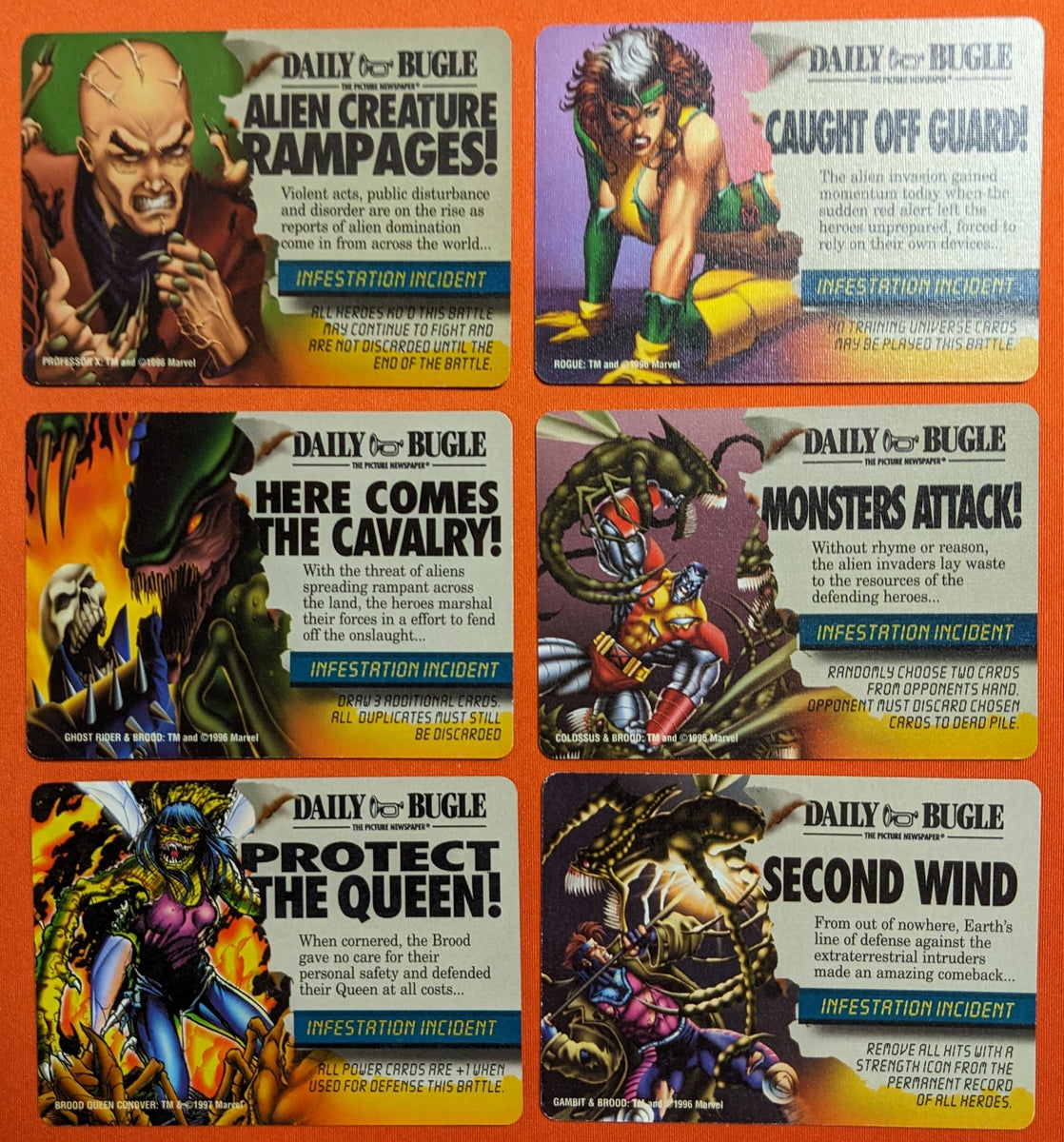 Marvel Overpower INFESTATION INCIDENT EVENT SET (6) no error card ...