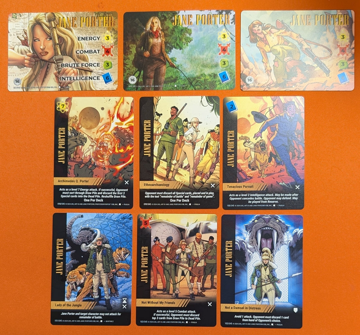 Marvel Overpower Jane Porter SET - 3 characters 6 specials WLKS ERB ...