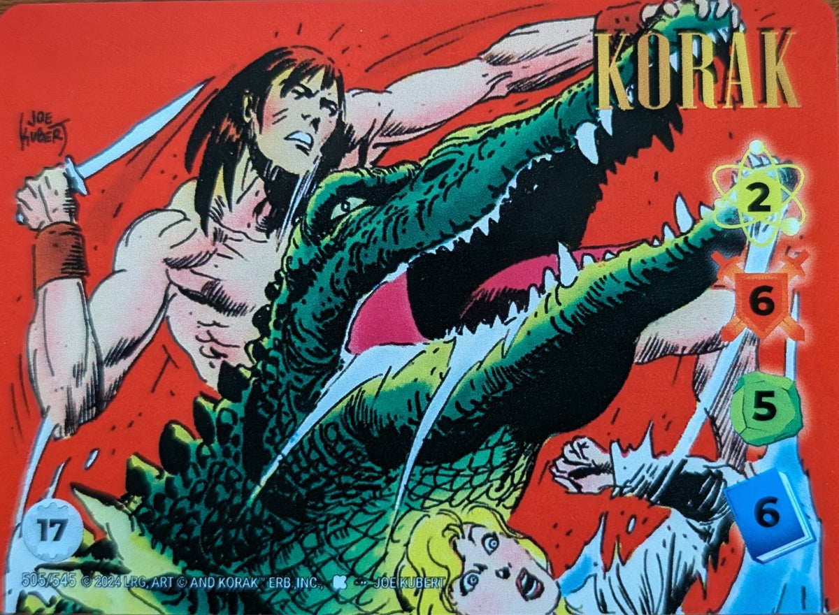 Marvel Overpower Korak Alt Art character R WLKS ERB Kubert art ...