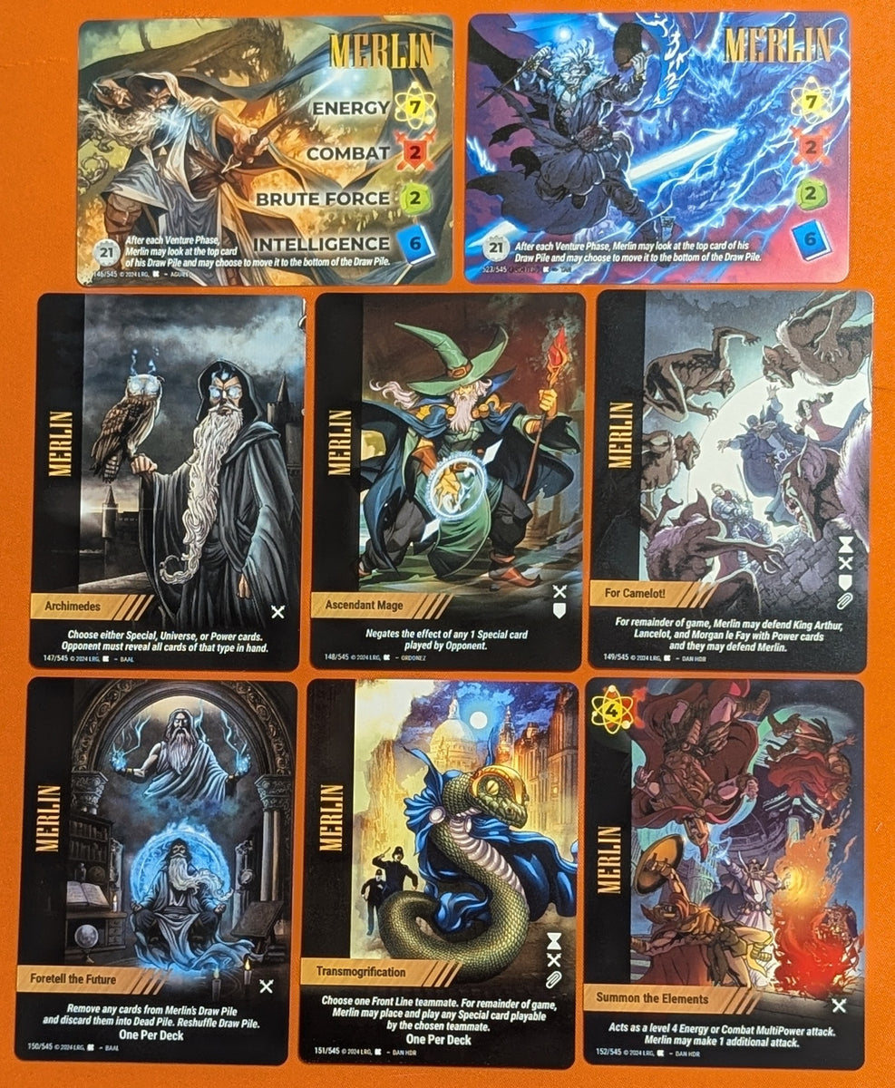 Marvel Overpower Merlin SET - 2 characters (1 alt art), 6 specials ...