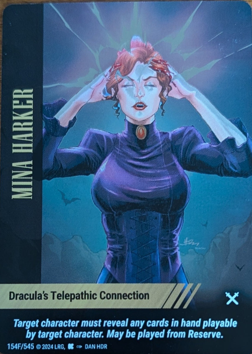 Marvel Overpower Mina Harker FOIL Dracula's Telepathic Connection 154F ...