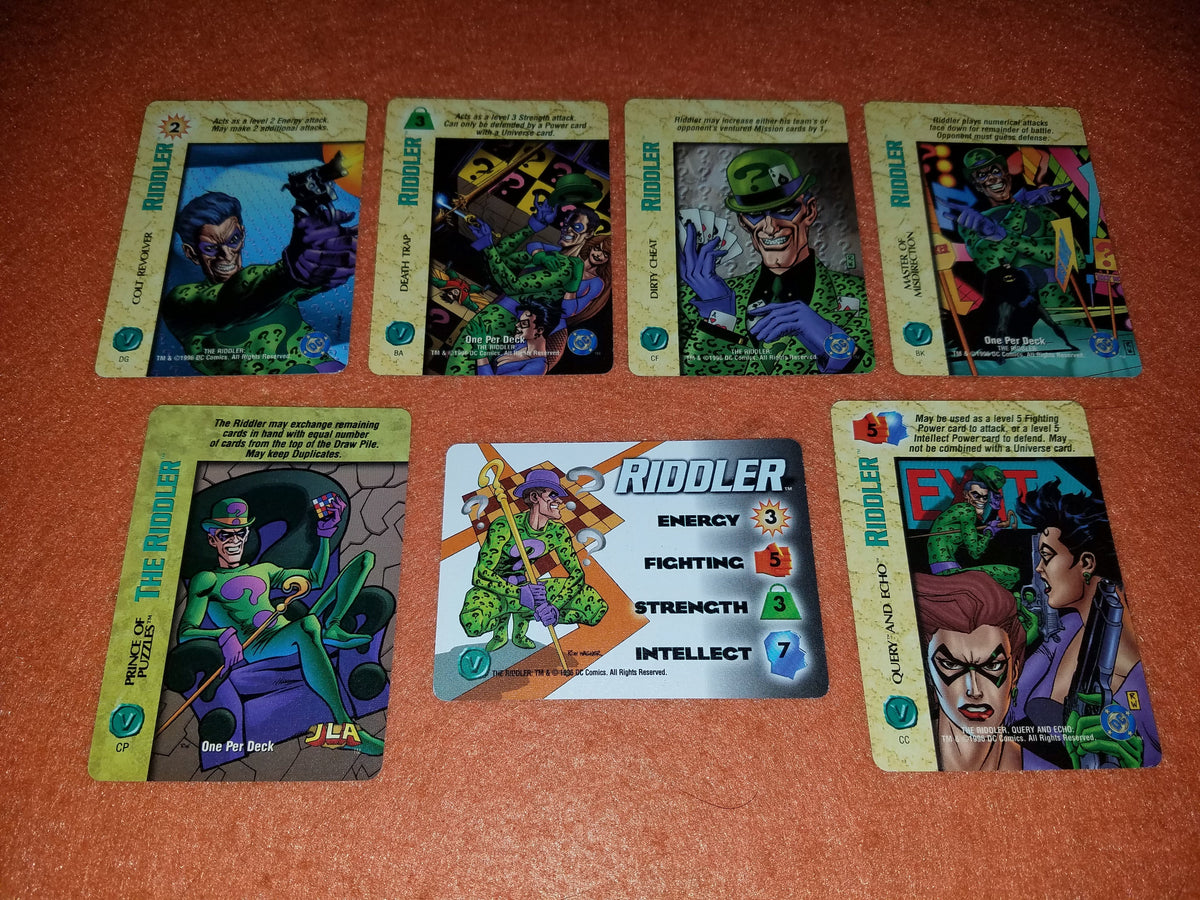 Marvel Overpower RIDDLER SET - DC character, 6 specials BATMAN SUPERMAN ...