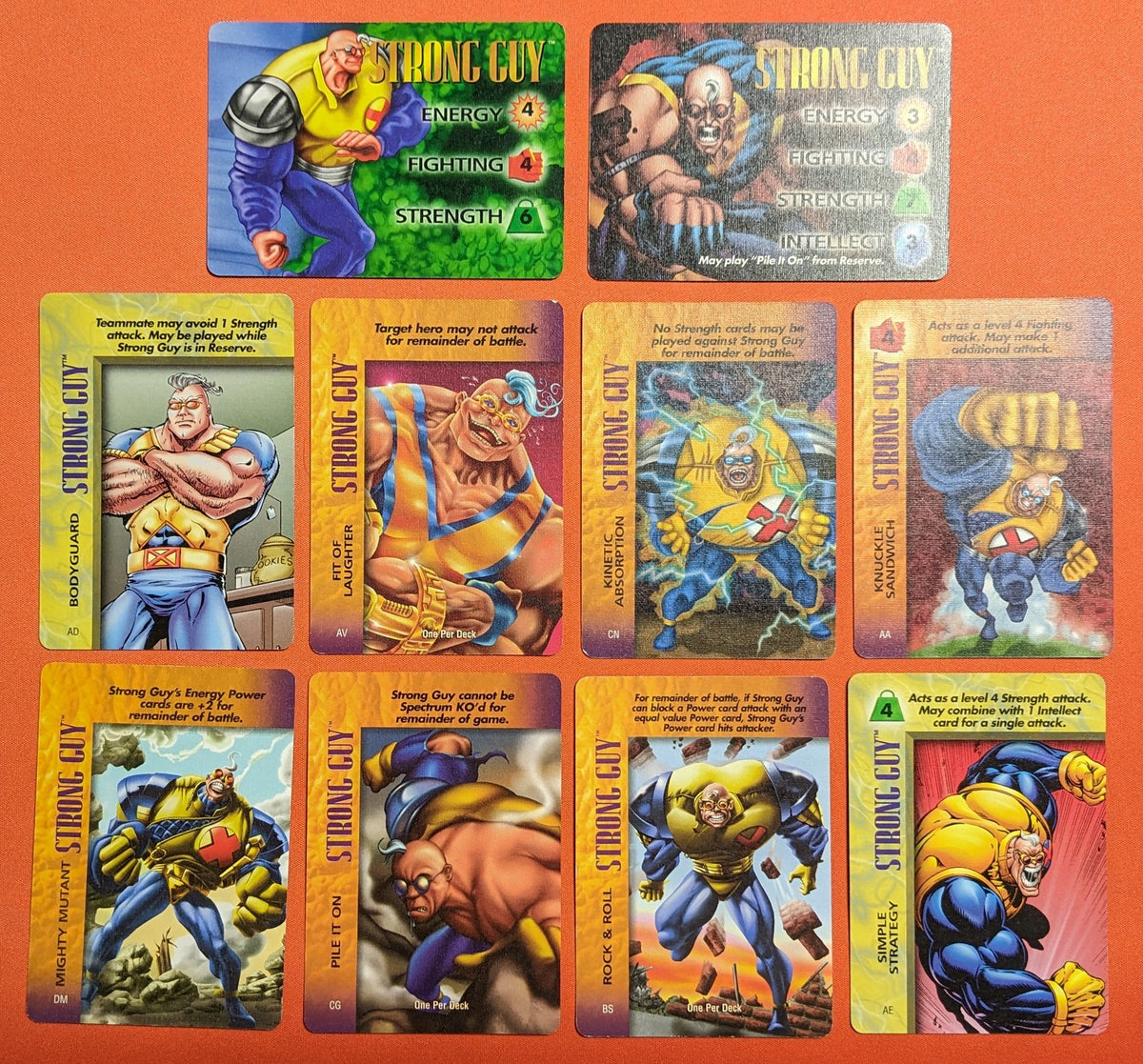 Marvel Overpower STRONG GUY SET - 2 character PS IQ, 8 specials ...