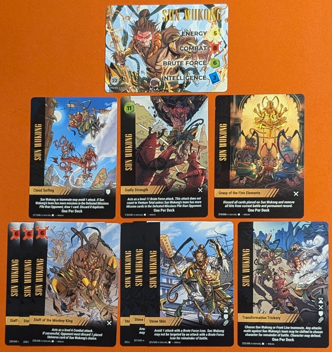 Marvel Overpower Sun Wukong PLAYER SET - character 10 sp WLKS ERB ...