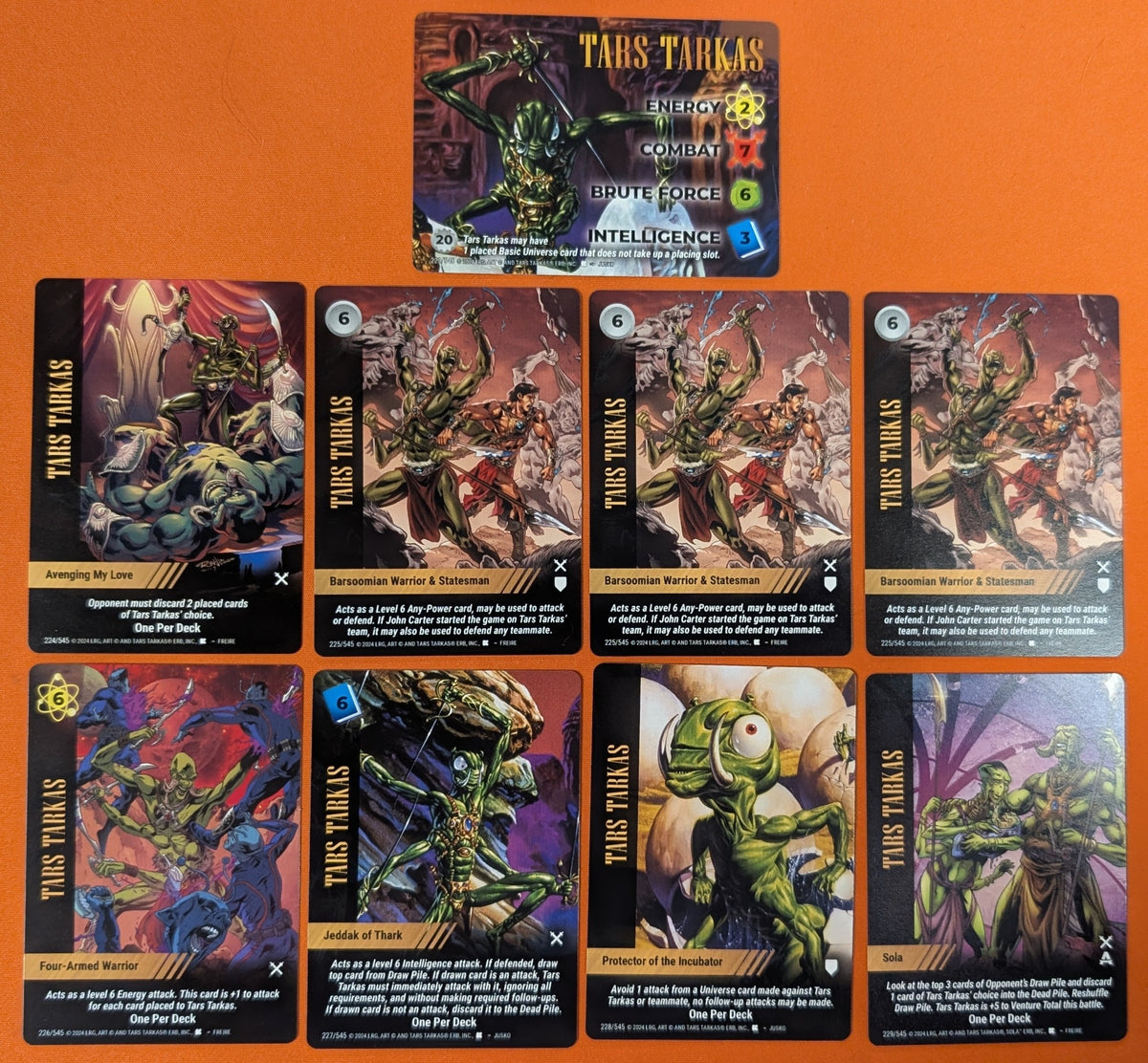 Marvel Overpower Tars Tarkas PLAYER SET - LRG World Legends ERB ...