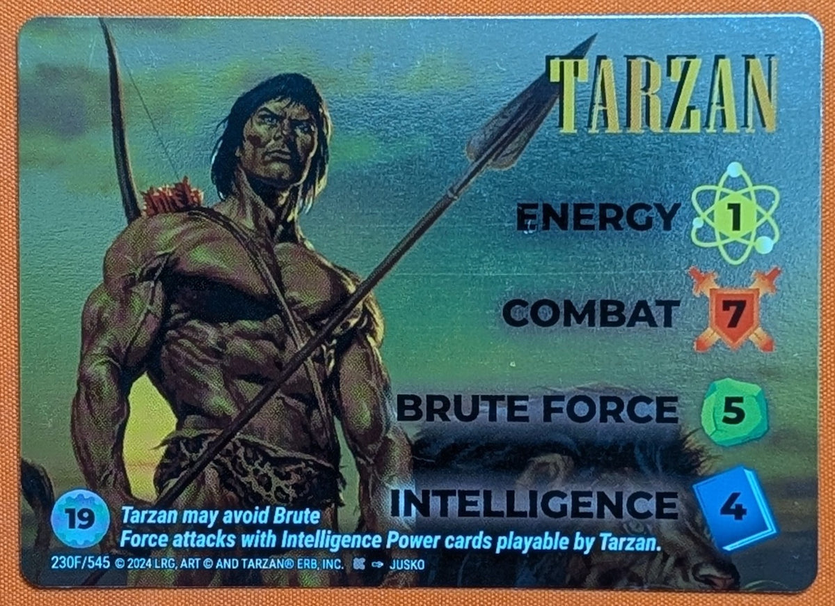 Marvel Overpower Tarzan FOIL Alt Art character #230F WLKS ERB LRG ...