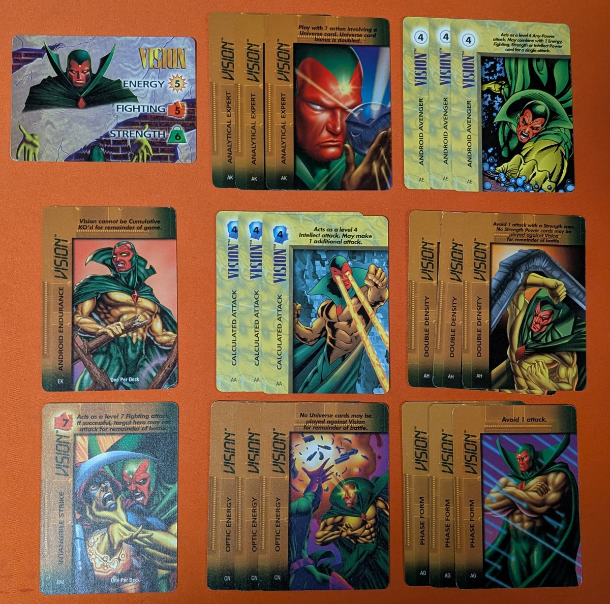 Marvel Overpower Vision Player Set (21) no IQ character – theOrangeKing ...