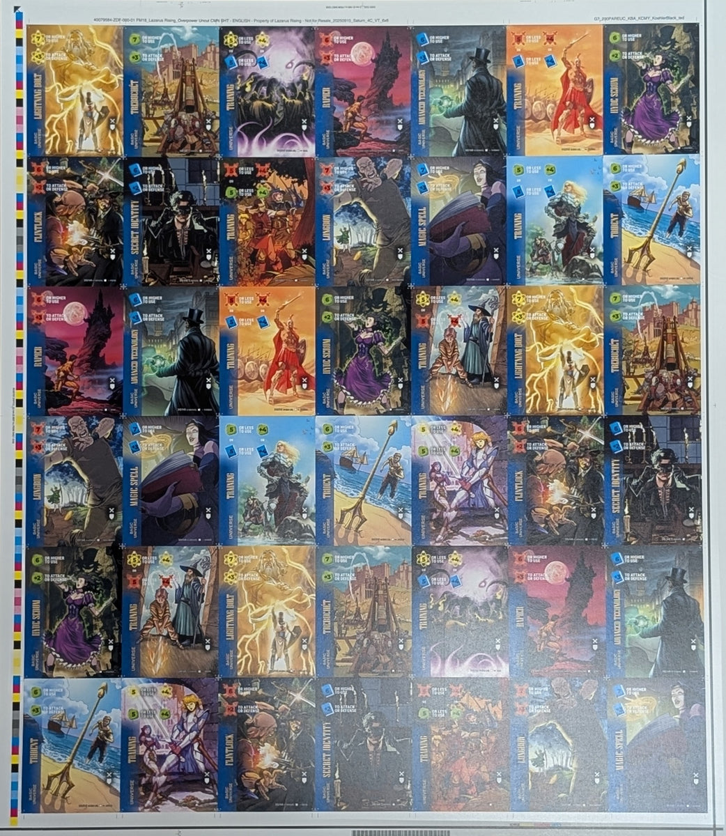 Marvel Overpower World Legends ERB Power Card Station Uncut Sheet #1 ...