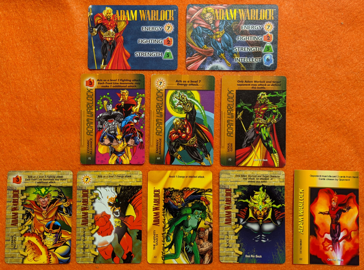 Marvel Overpower ADAM WARLOCK SET COMPLETE with promos – theOrangeKing ...