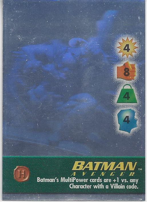 Marvel Overpower BATMAN AVENGER DC JLA Promo HOLO Character - VR ...