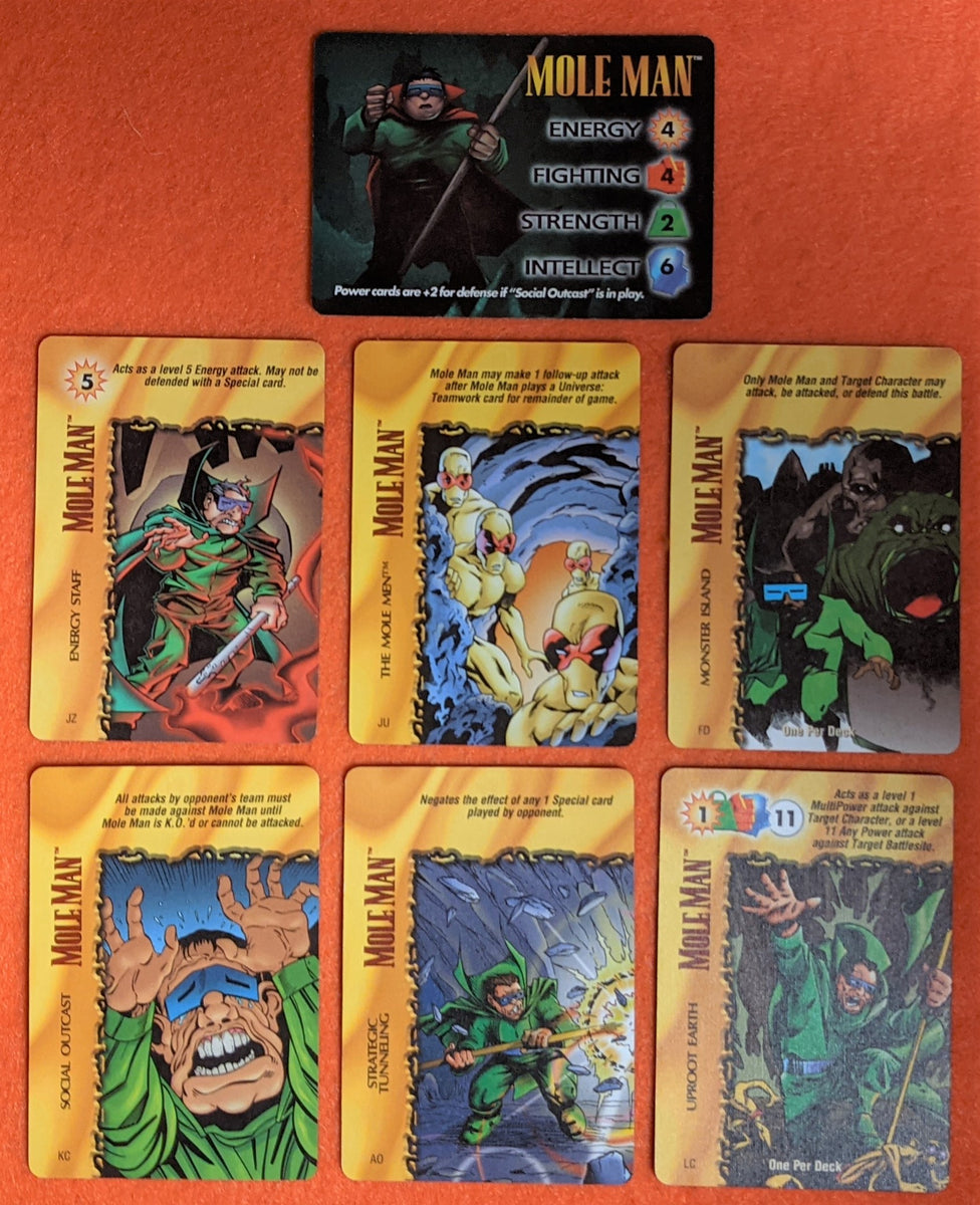 Marvel Overpower MOLE MAN SET - Classic character, 6 specials ...