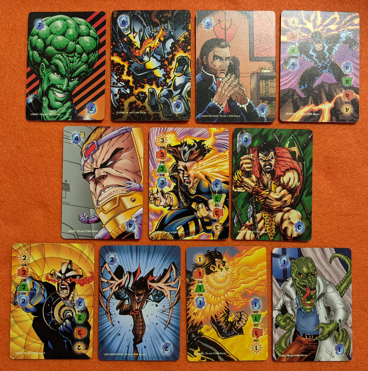 Marvel Overpower POWER CARD IQ LOT 1-7 (11) – theOrangeKing Collectibles