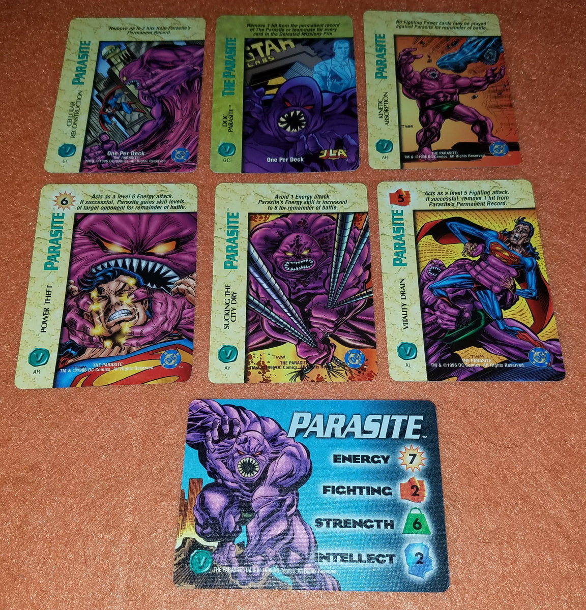 Marvel Overpower JLA - PARASITE SET - DC character, 6 specials ...