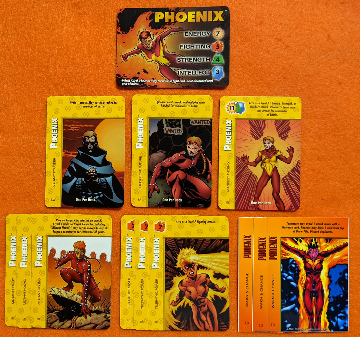 Marvel Overpower PHOENIX PLAYER SET - X-Men character, 9 specials, 3 ...