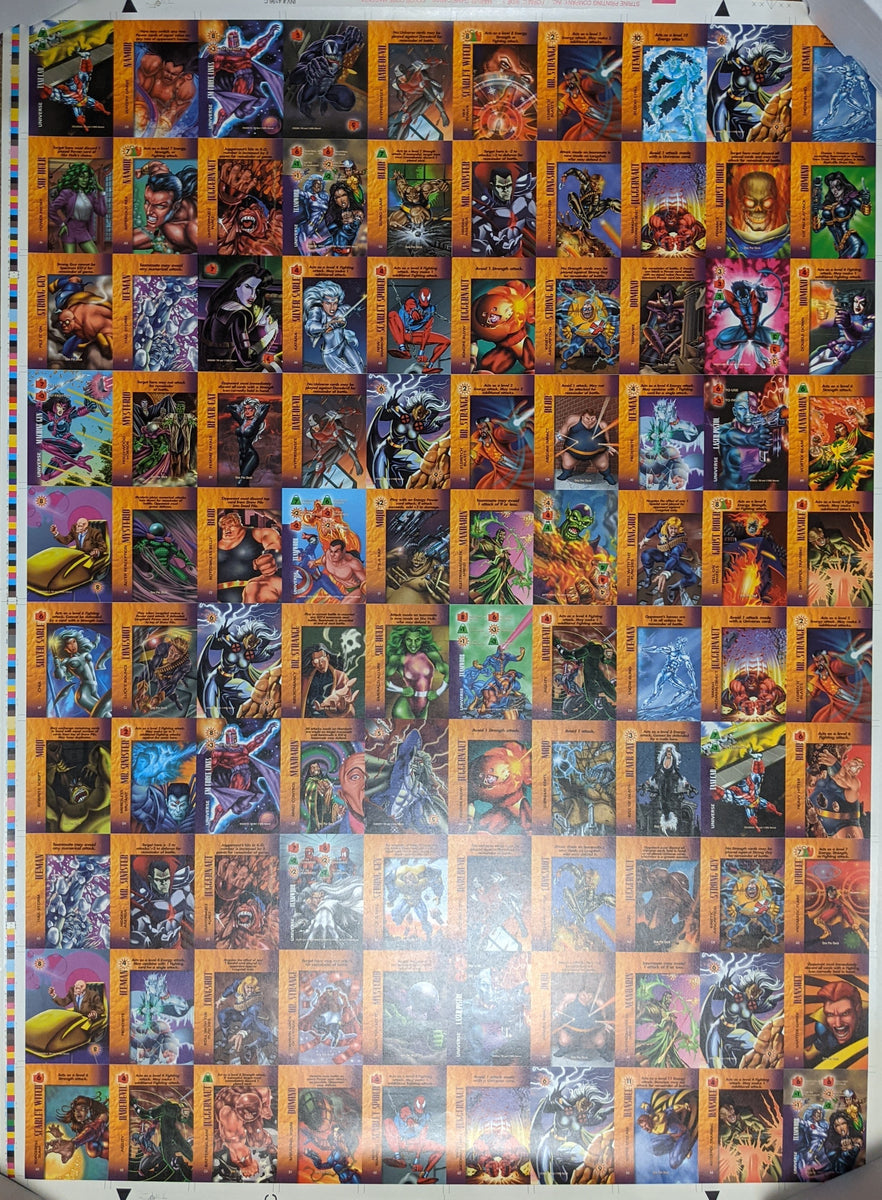 Marvel Overpower PowerSurge Uncut Sheet #2- Specials, Power, Universe ...